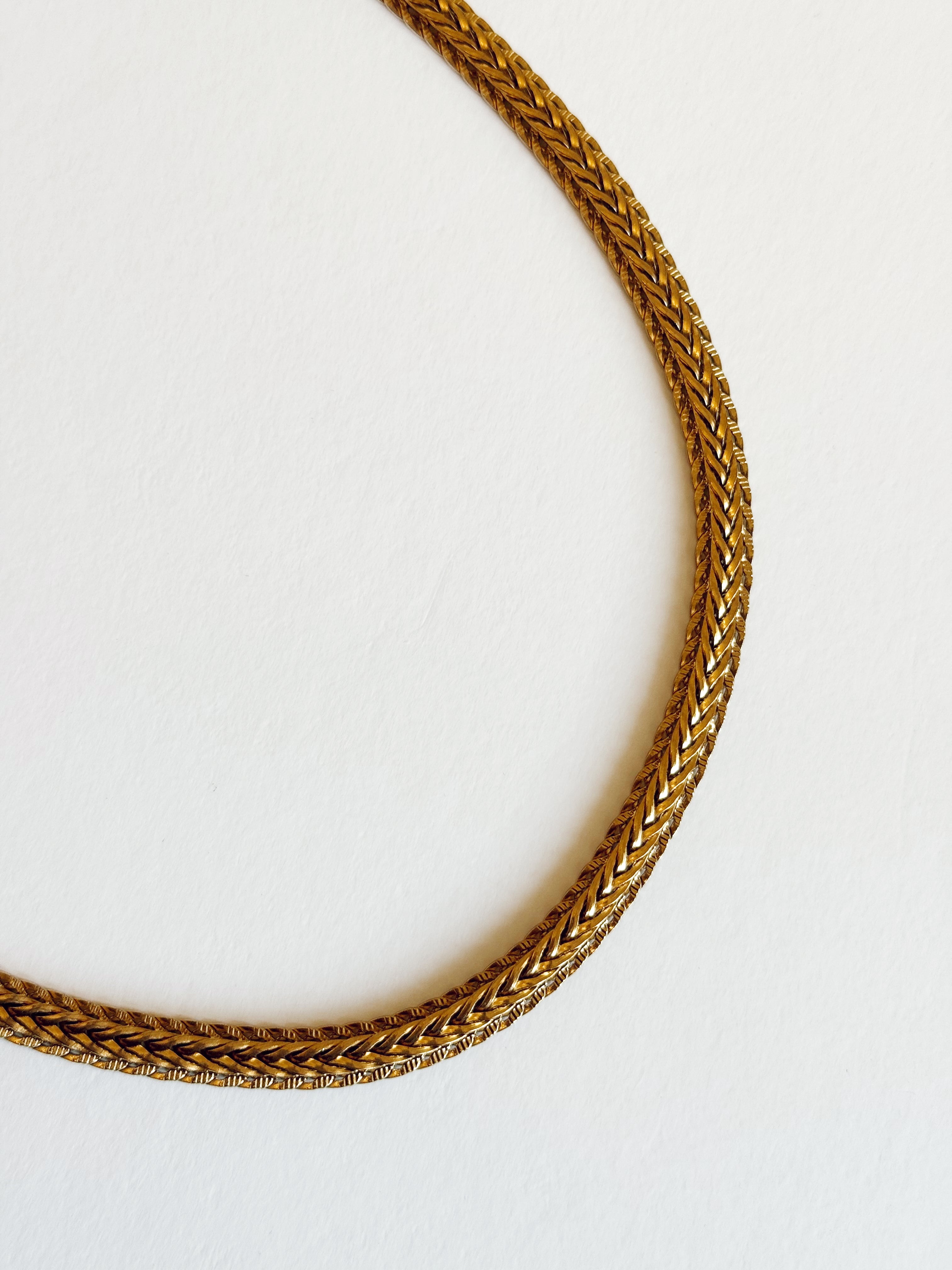 DOUBLE BRAID CHAIN NECKLACE GOLD – arpyes